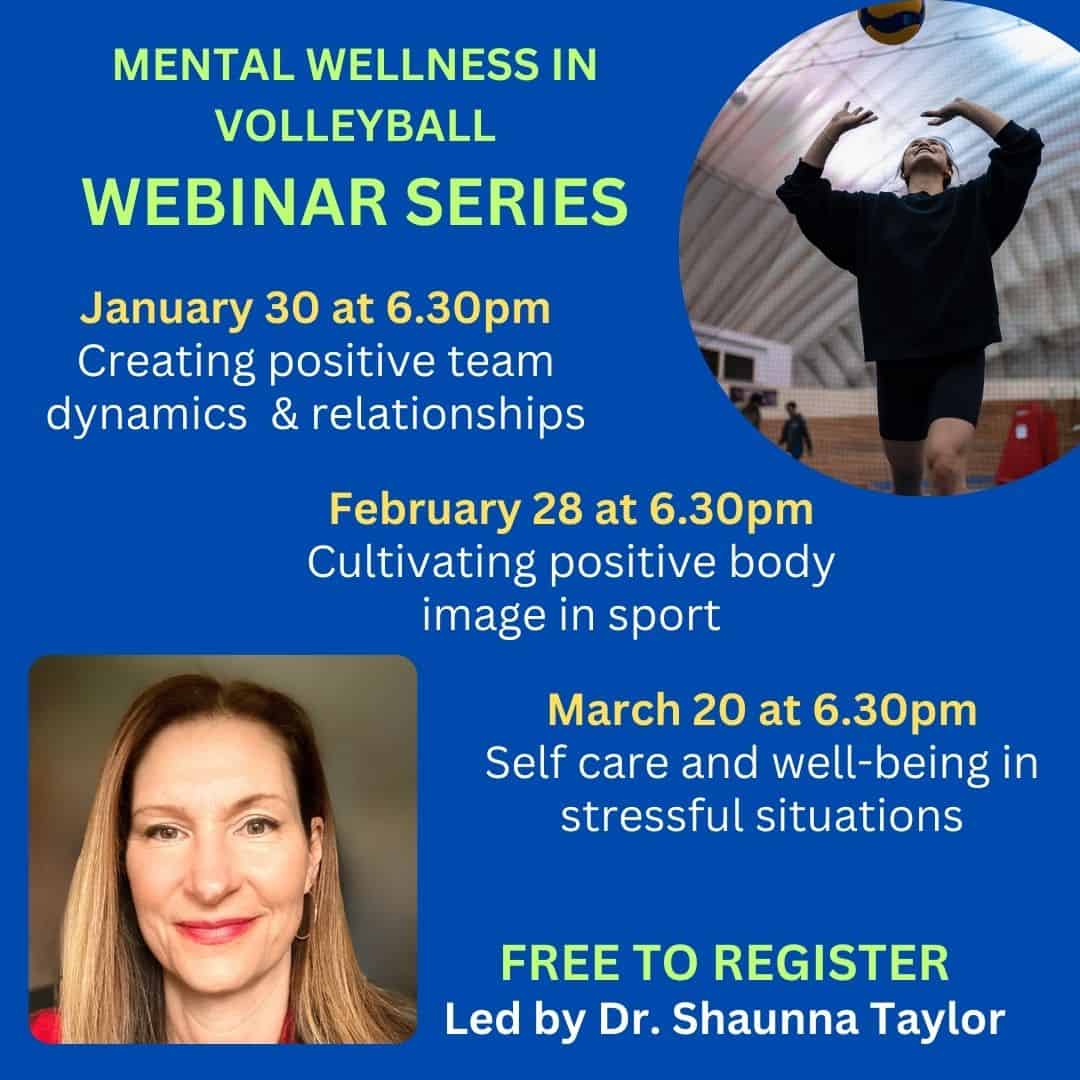 Mental Wellness in Volleyball - Webinar Series - Volleyball BC